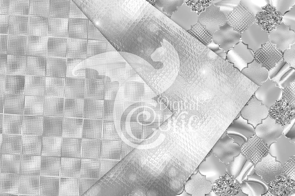 Luxury Silver Textures, a Texture Graphic by Digital Curio
