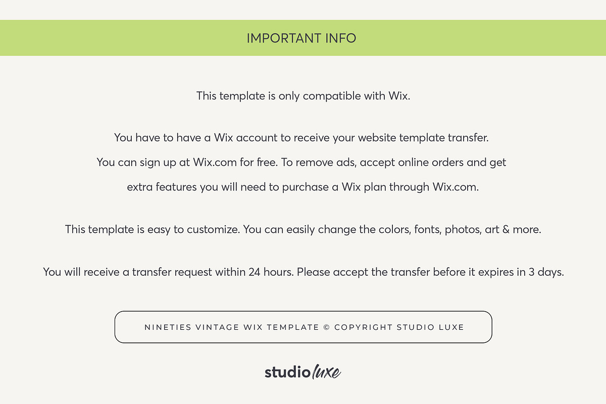 Retro Wix Website Template