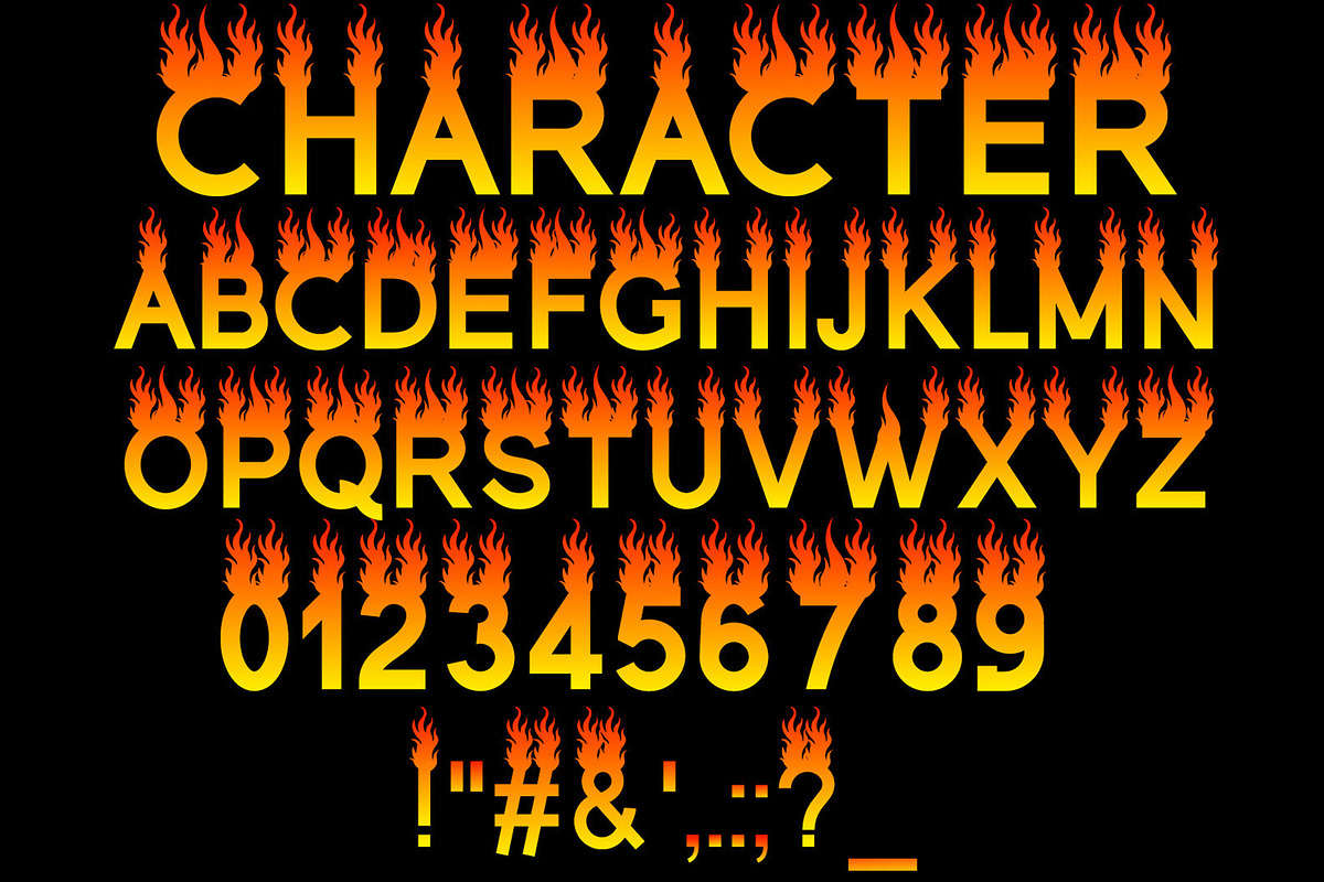 Fire Flames Font