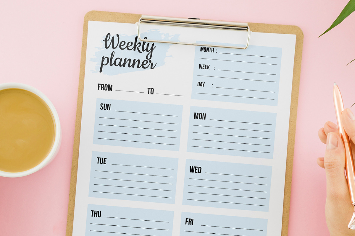 Weekly Planner Design Layout