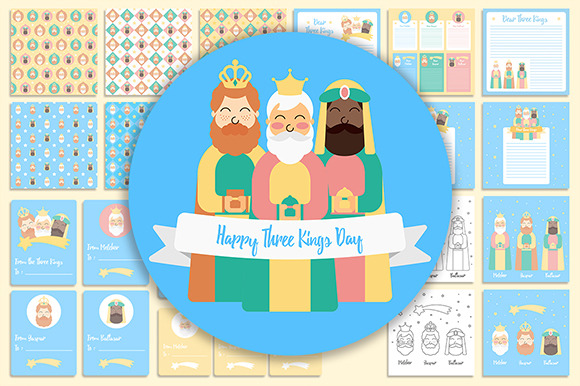 Three Kings Designs Christmas Set | Illustrations ~ Creative Market