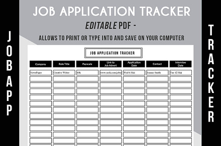 Job Interview Tracker - PDF, a Resume Template by buenofloresdesign