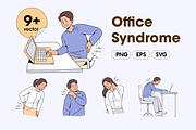 Office Syndrome Illustration Pack
