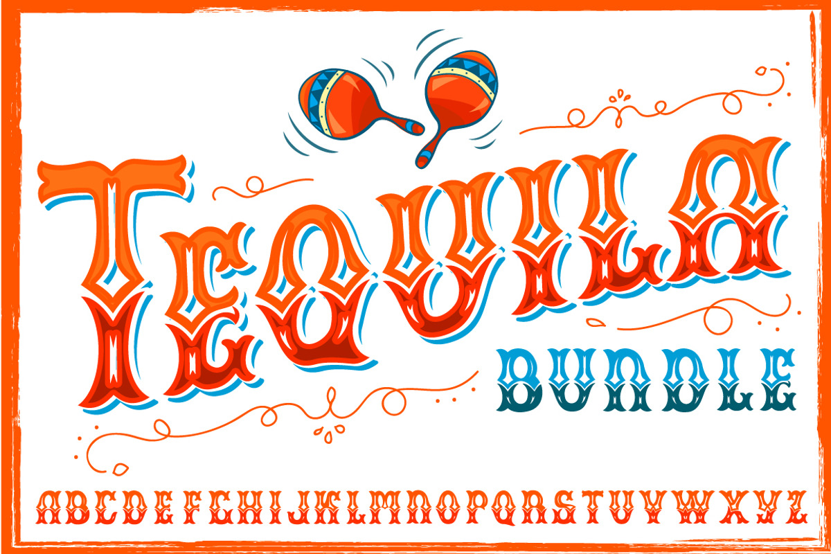 Tequila bundle, font, mascots & more, a Serif Font by VioSilent
