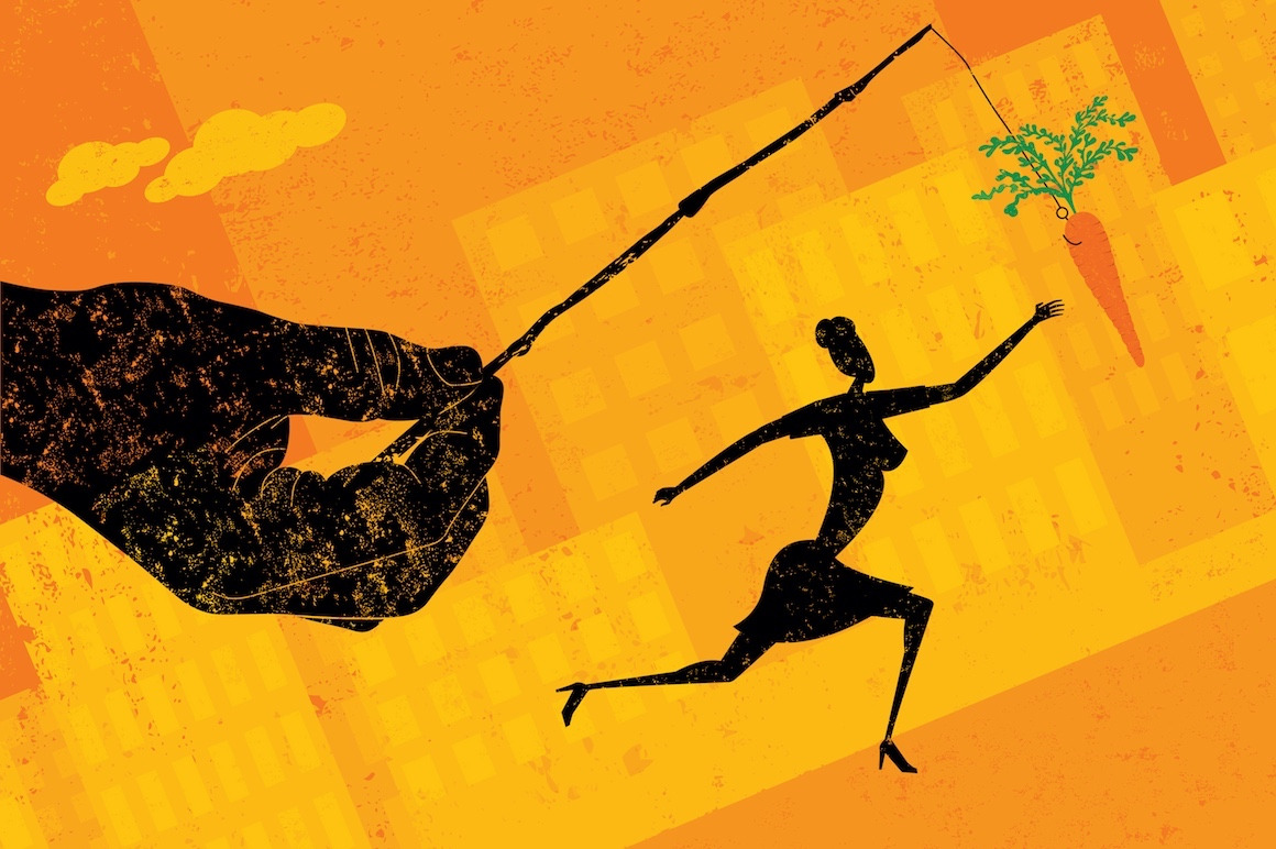 Chasing a Carrot | Texture Illustrations ~ Creative Market