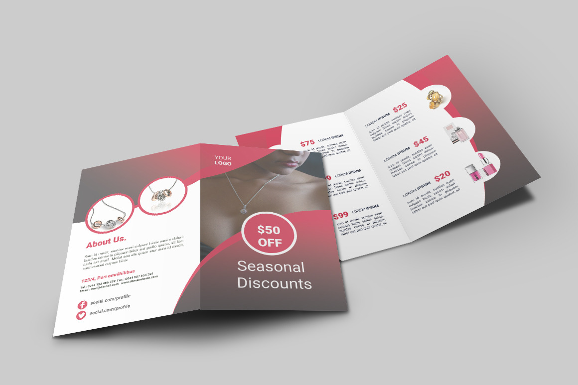 Products Promotion Bi-Fold Brochure, a Brochure Template by Creatricks