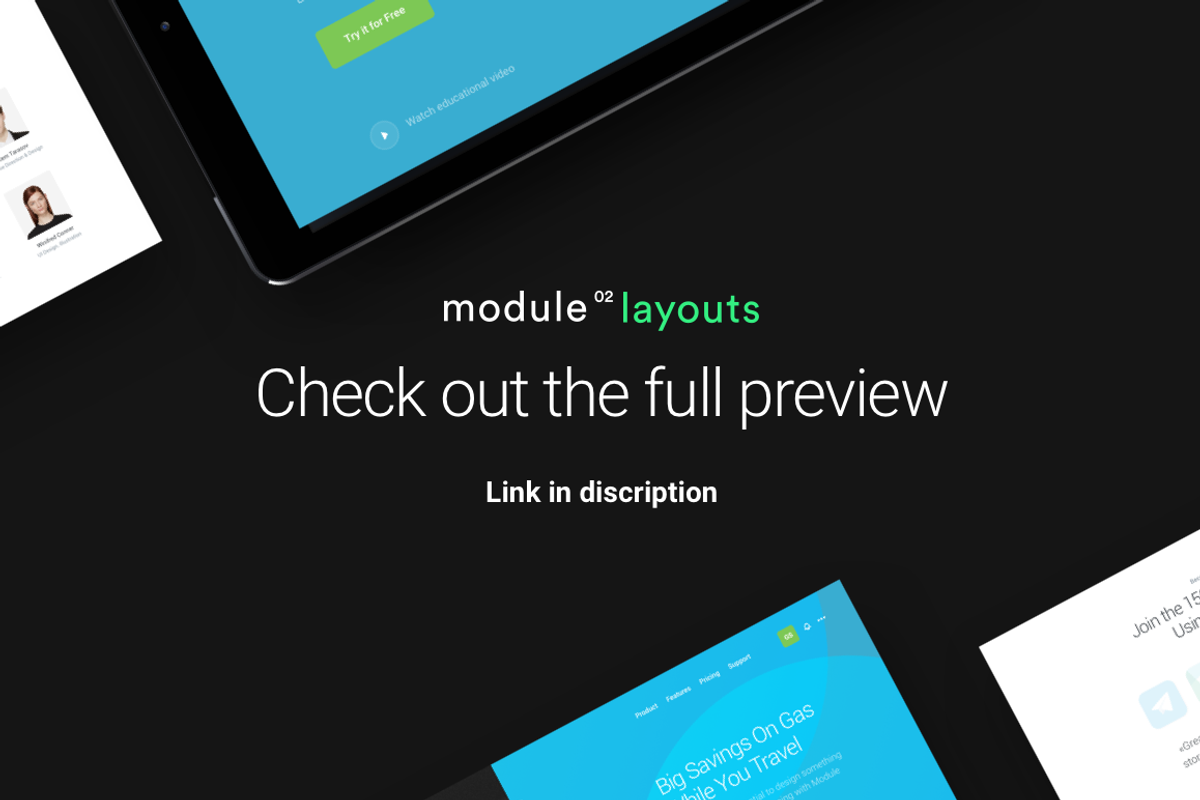 Module 02: Layouts, an UI Kit Template by Great Simple