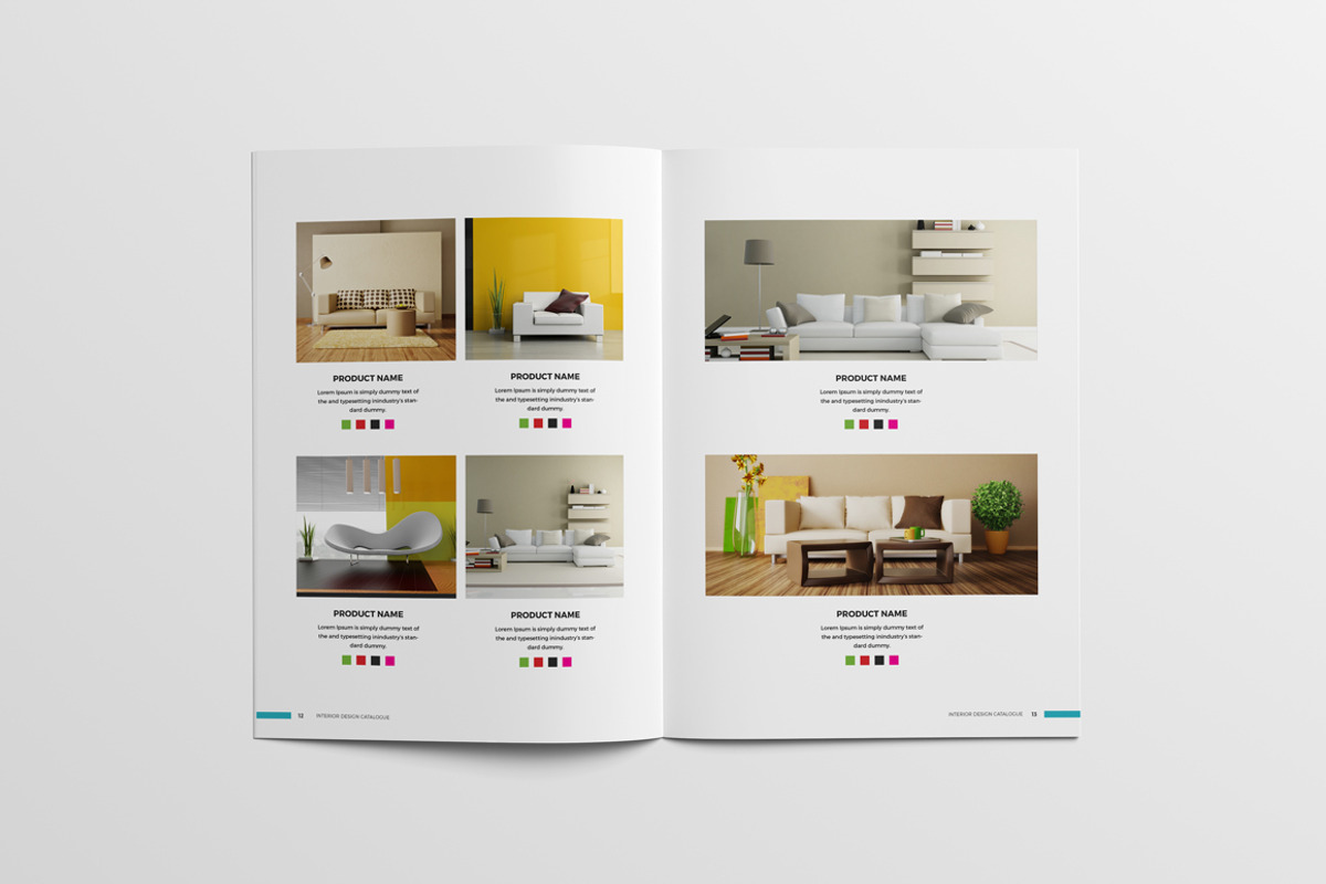 Interior Design Catalog, a Brochure Template by New Lines