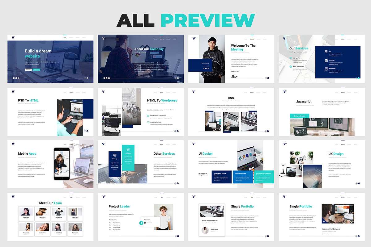 Website Design Powerpoint Template, a Presentation Template by Giant Design