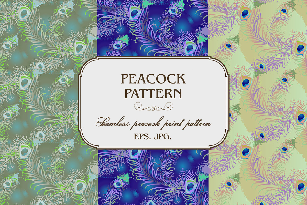 Pattern of peacock, a Pattern Graphic by Designs by Helen Trupak