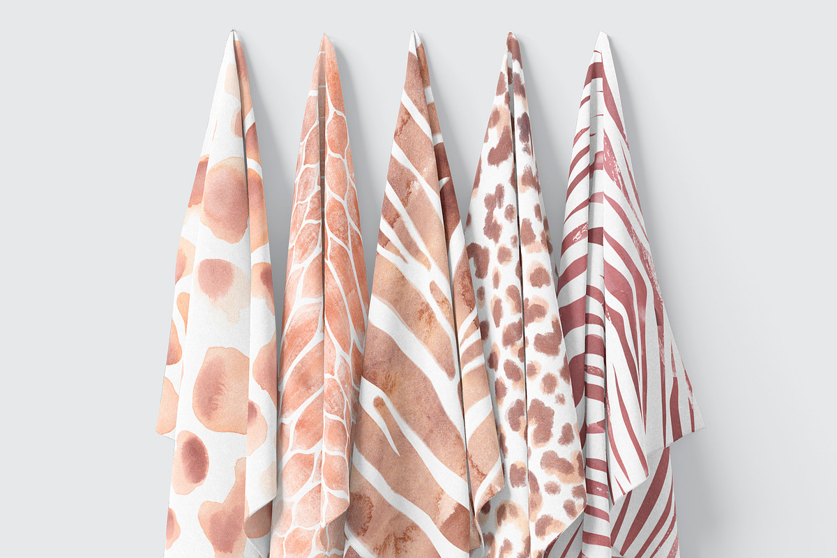 Animal Watercolor Seamless Pattern