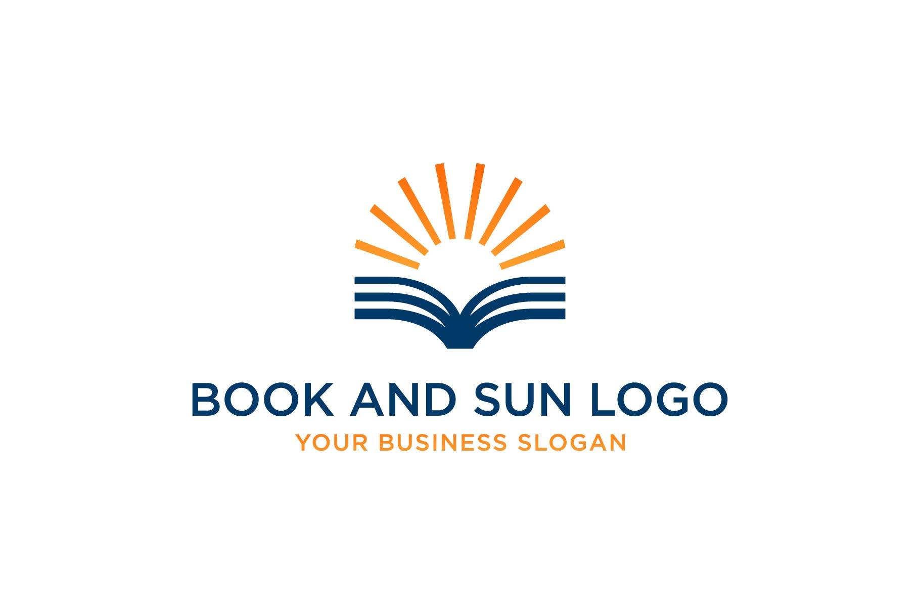 Book and Sun Logo, a Branding & Logo Template by FransiskaDesign