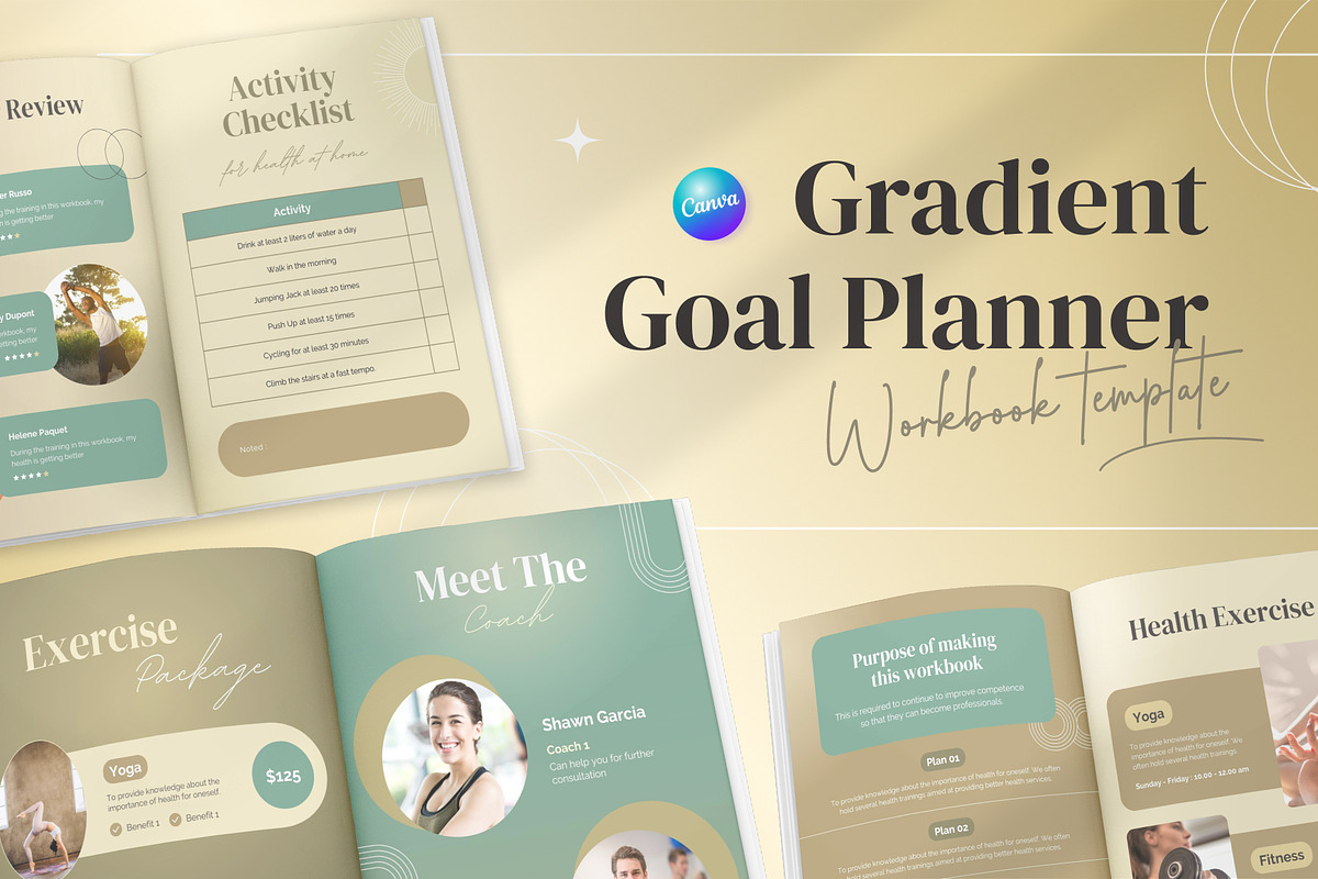 Gradient Goal Planner Canva Template