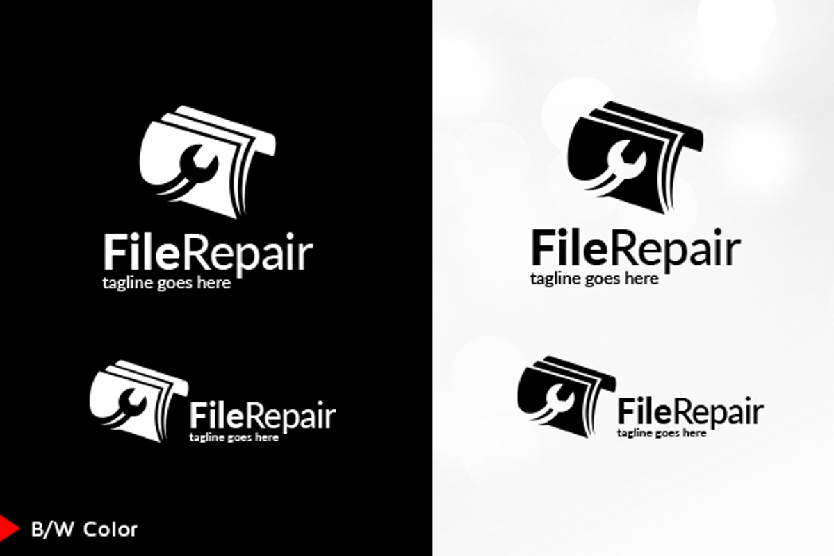 File Repair Logo Template, a Branding & Logo Template by gunaonedesign