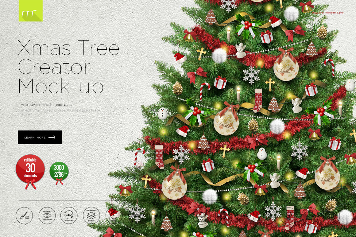 Xmas Tree Creator Mock-up, a Product Mockup by Mocca Mockups Store