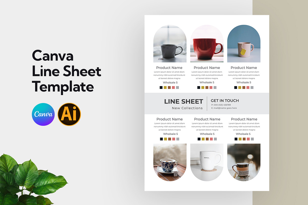 Minimalist Line Sheet Template Canva