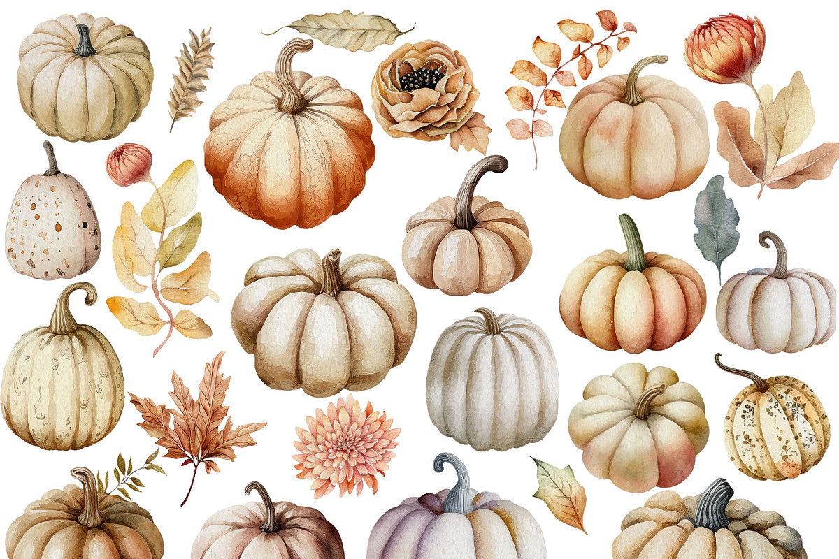 Oh My Gourd Fall Pumpkin Clipart Set, a Graphic by JBArt Clipart