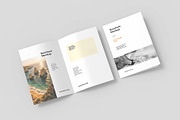 Open and Closed Bi-Fold Brochure Mockup