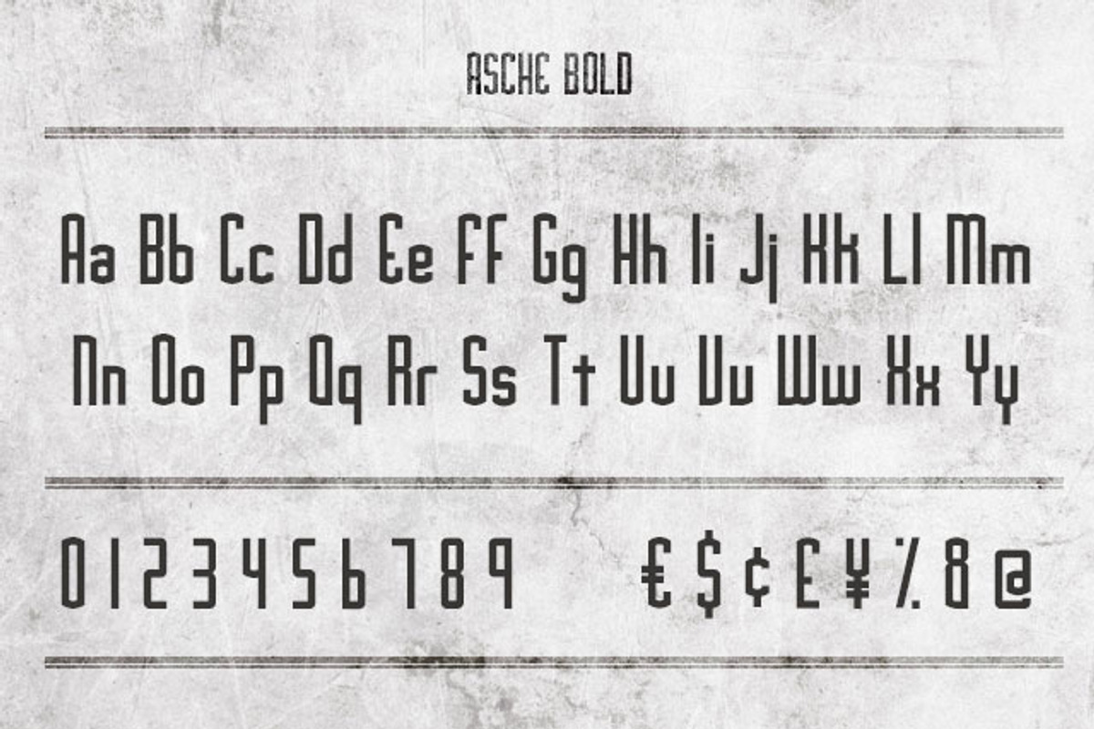 Asche Font, a Sans Serif Font by Medialoot
