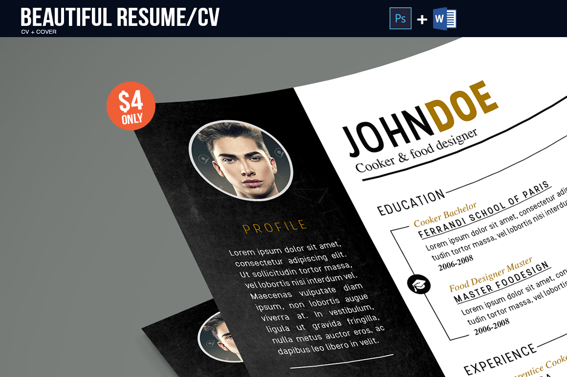 Beautiful Resume & Cover Template, a Resume Template by Studio 19