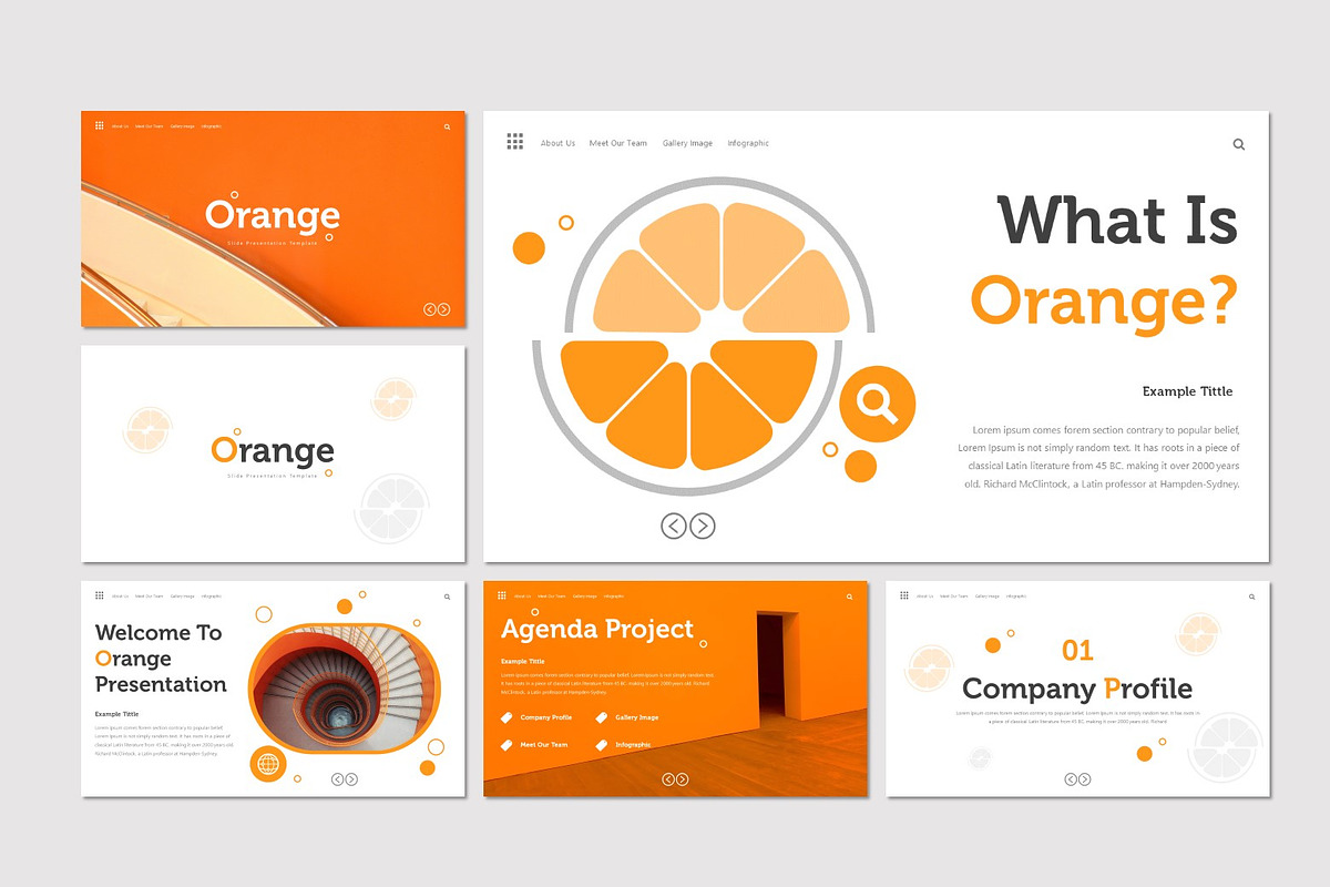 Orange - Powerpoint Template, a Presentation Template by inspirasign