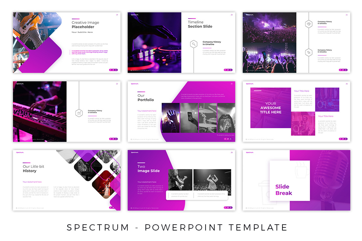 Spectrum - Elegant Powerpoint, a Presentation Template by Brandearth ...