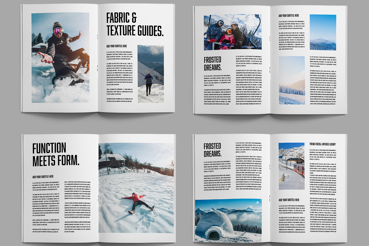Winter Travel Magazine Template