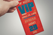 Multipurpose retro VIP PASS card, a Card Template by Tzochko