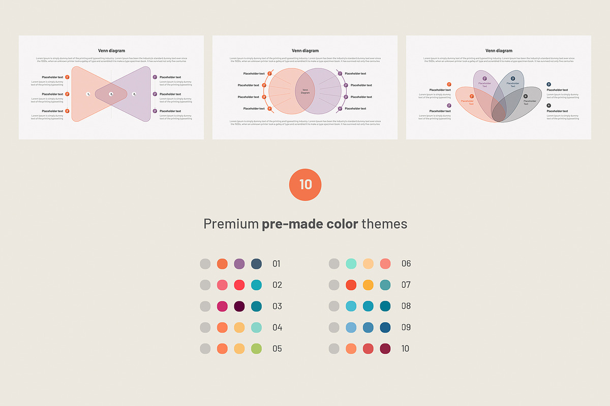 Venn diagram Google Slides templates