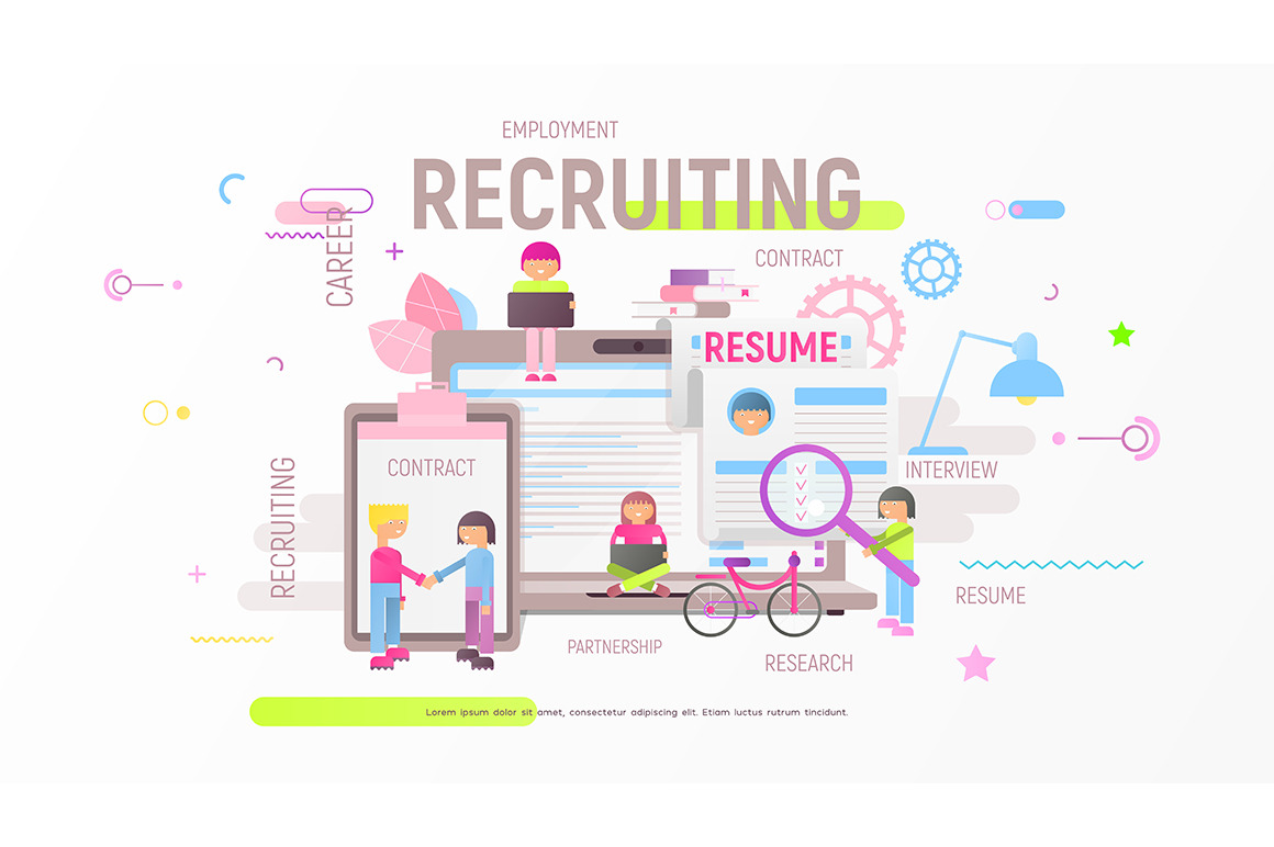 Recruitment Agency Banner, a Person Illustration by ELFIVETROV DESIGN