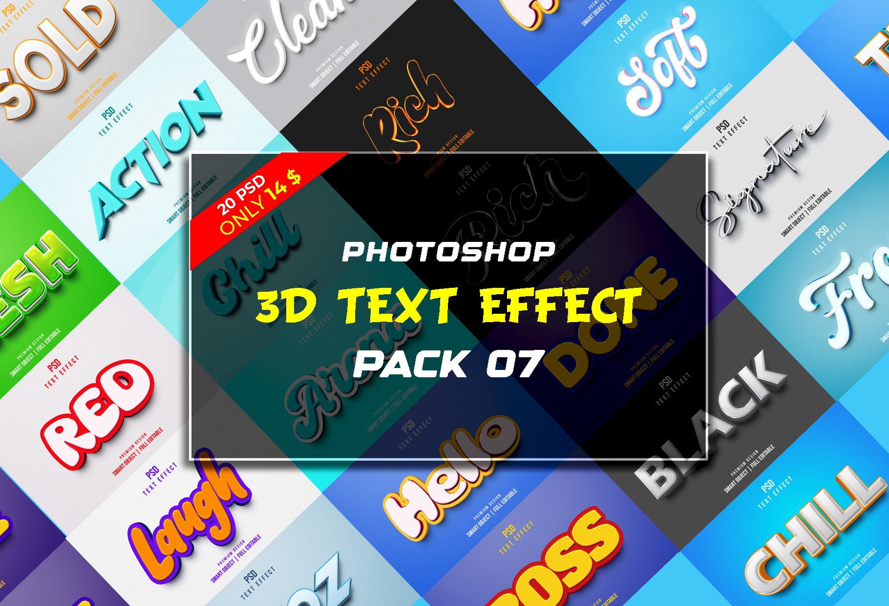 20 Best PSD 3D Text Effect bundle, a Layer Style Add-On by himelgfx ...