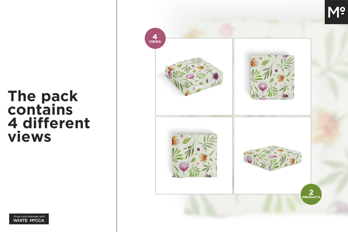 Box Cushions Mock-up, a Product Mockup by Mocca Mockups Store