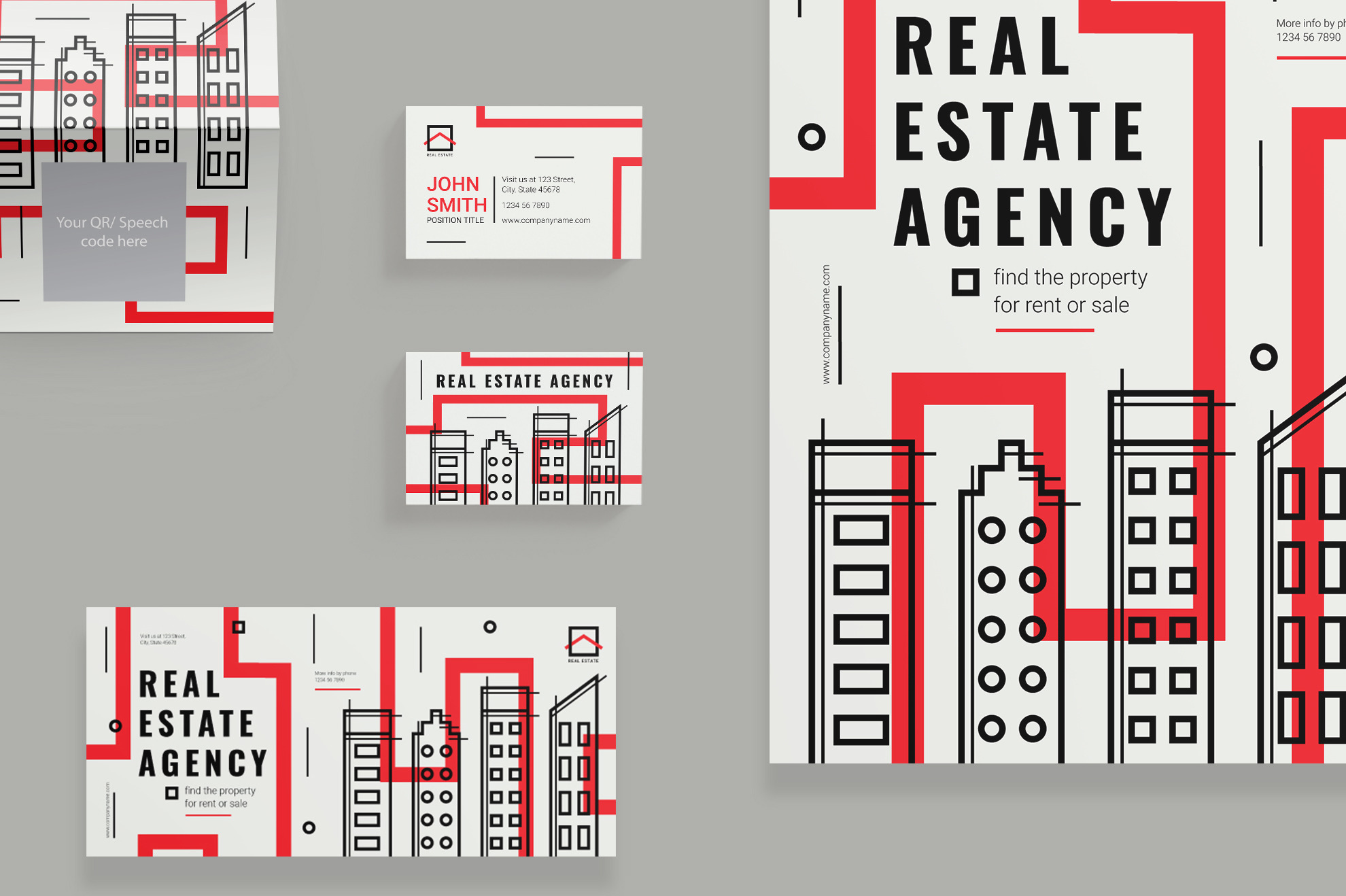 Print Pack | Real Estate Agency, a Poster Template by Amber Graphics