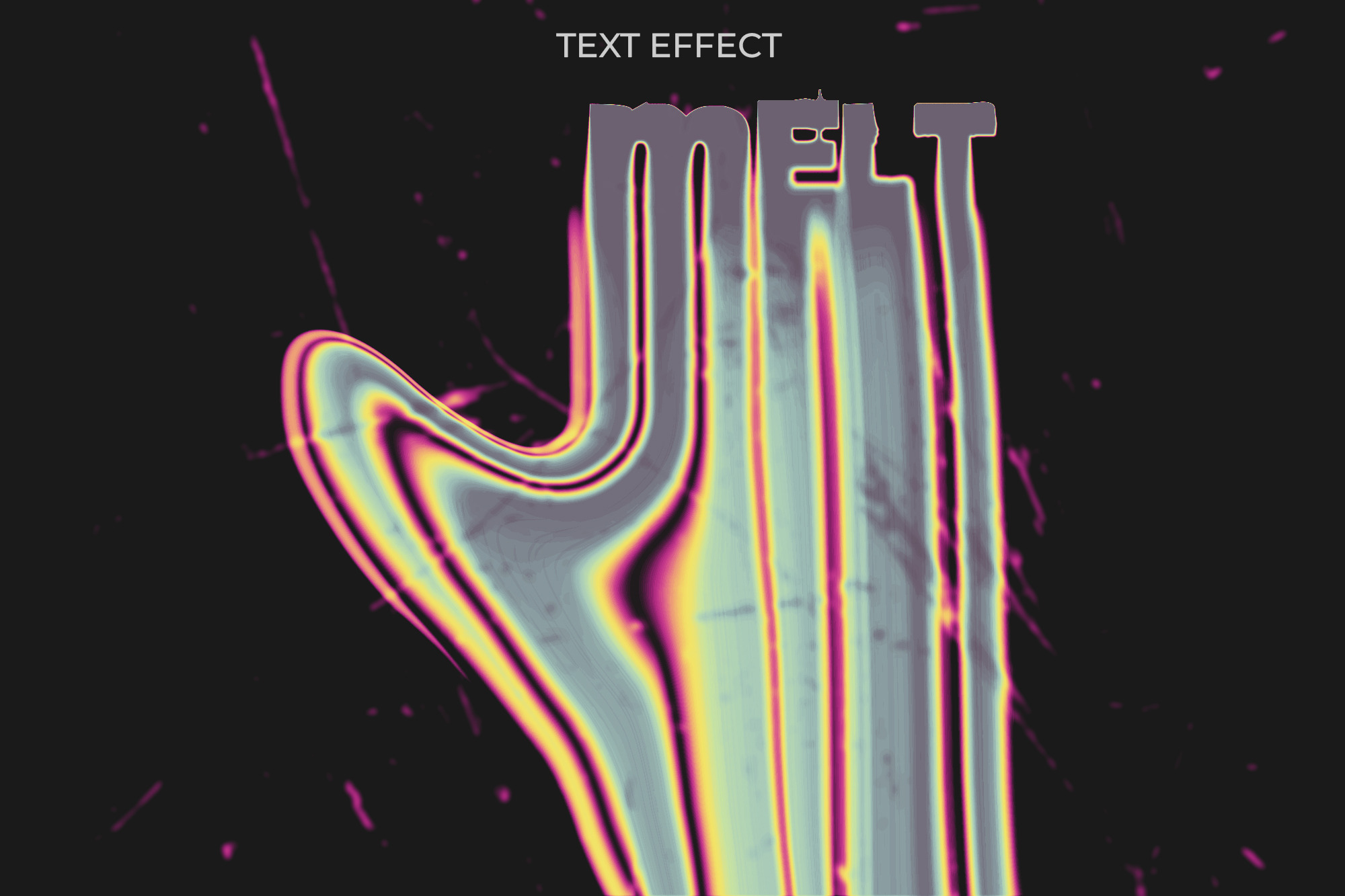 Melt PSD Text Effect, a Layer Style Add-On by Imamul001