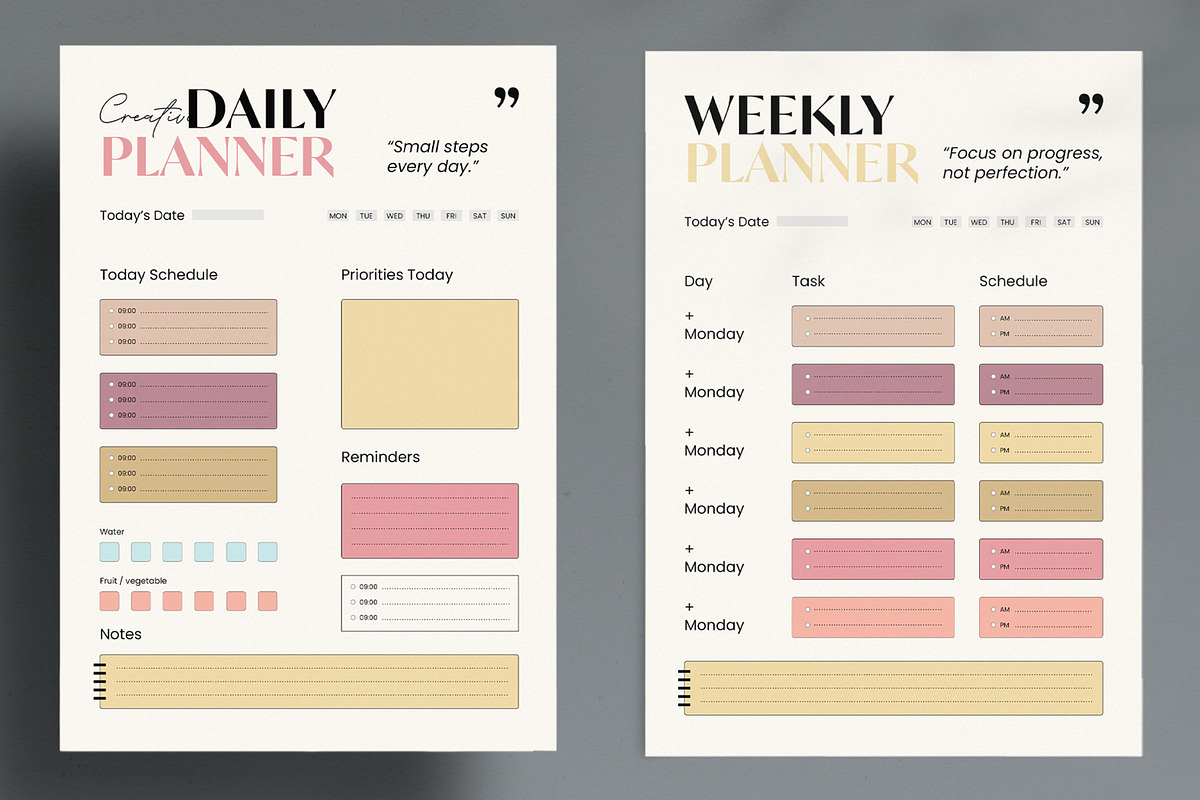 Daily and Weekly Planner Template
