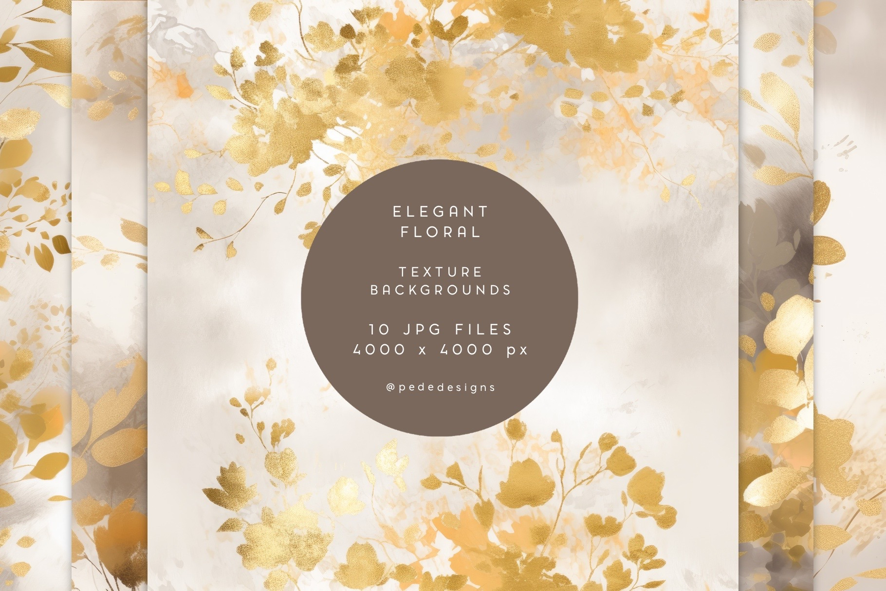 Elegant Floral Backgrounds, a Background Graphic by PeDe Designs