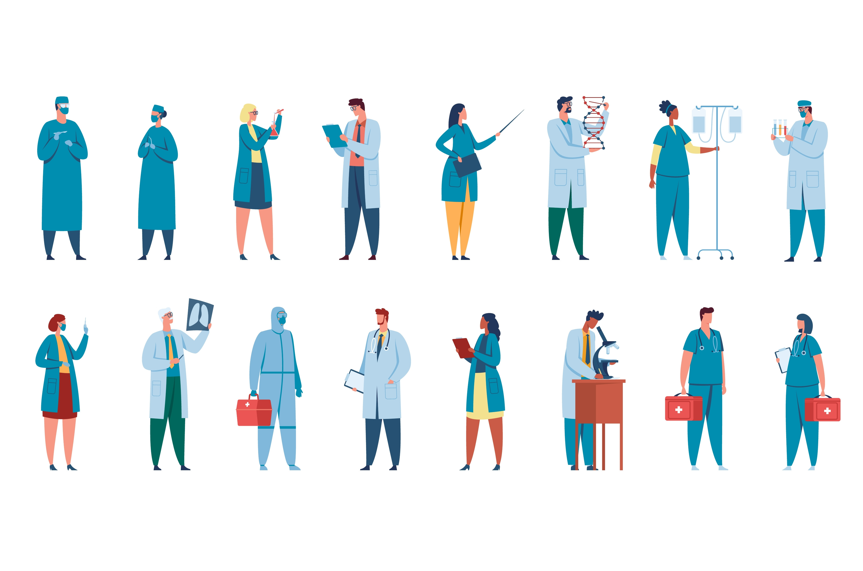 Hospital workers. Healthcare | Healthcare Illustrations ~ Creative Market