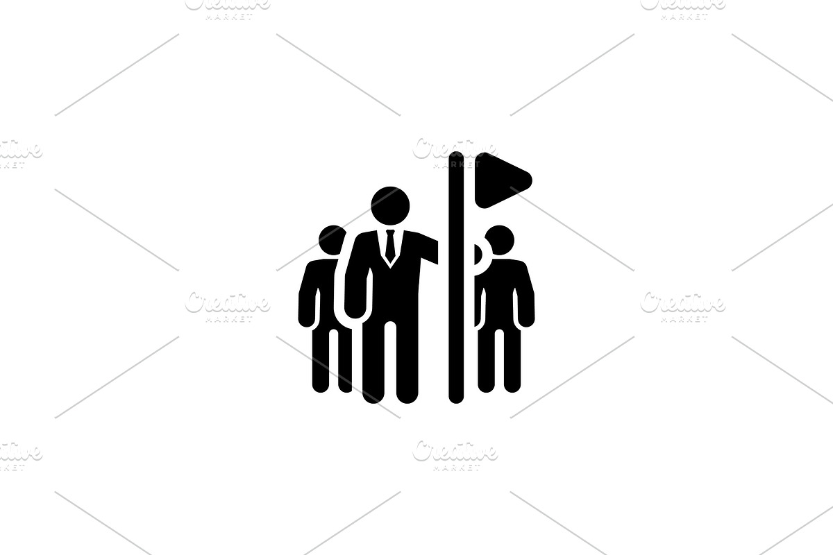 Team Leader Icon. Flat Design., a Person Illustration by PictureInStock
