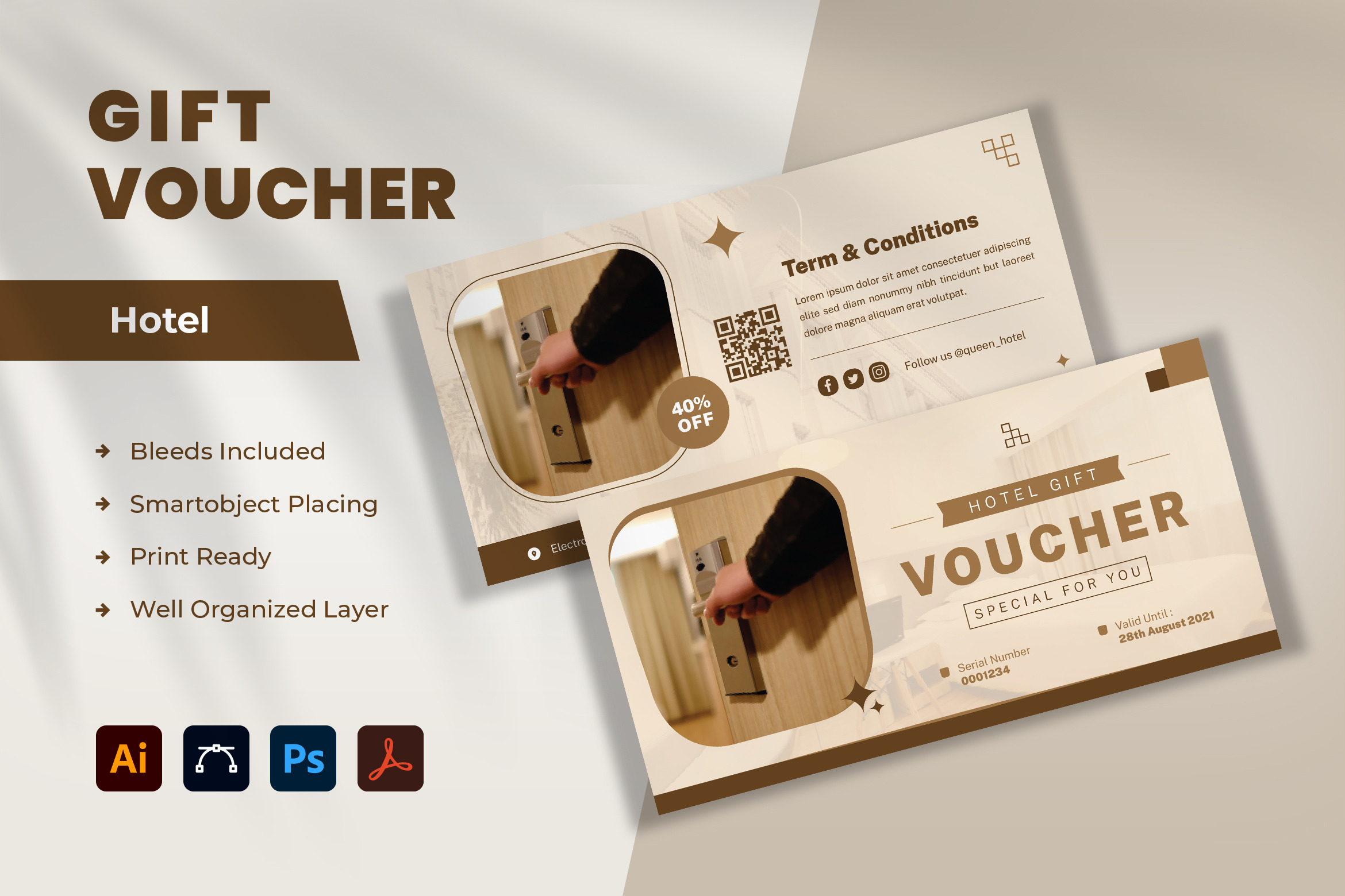 Hotel Gift Voucher, a Stationery Template by Rahardi Creative