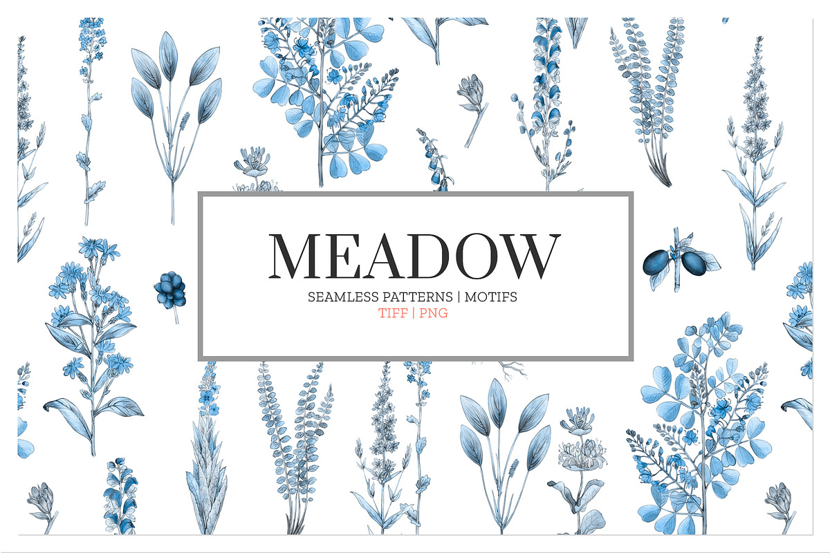 Meadow Seamless Patterns, a Pattern Graphic by Pink Linen