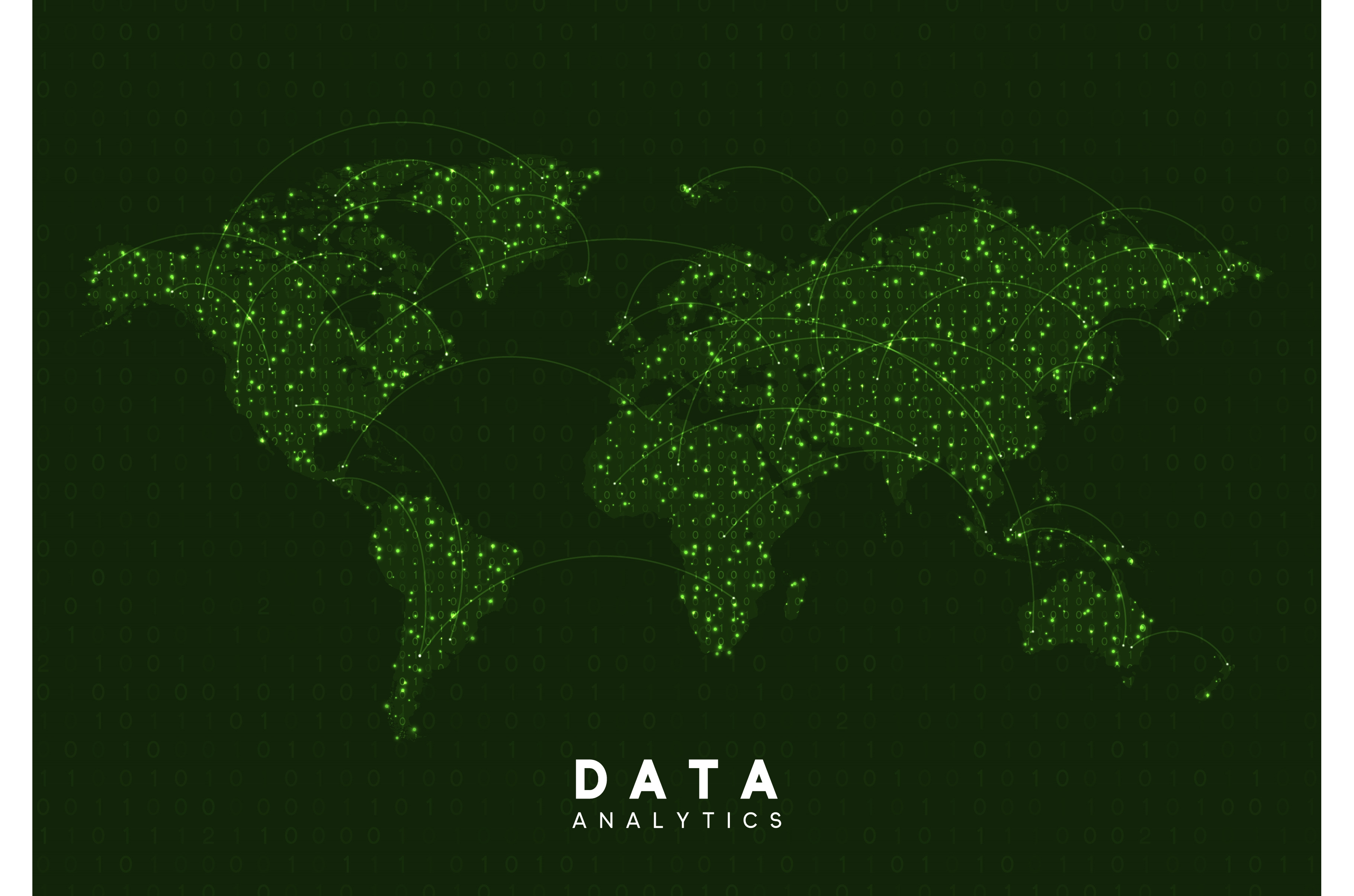 World Map. Data visualization., a Technology Illustration by Modern ...