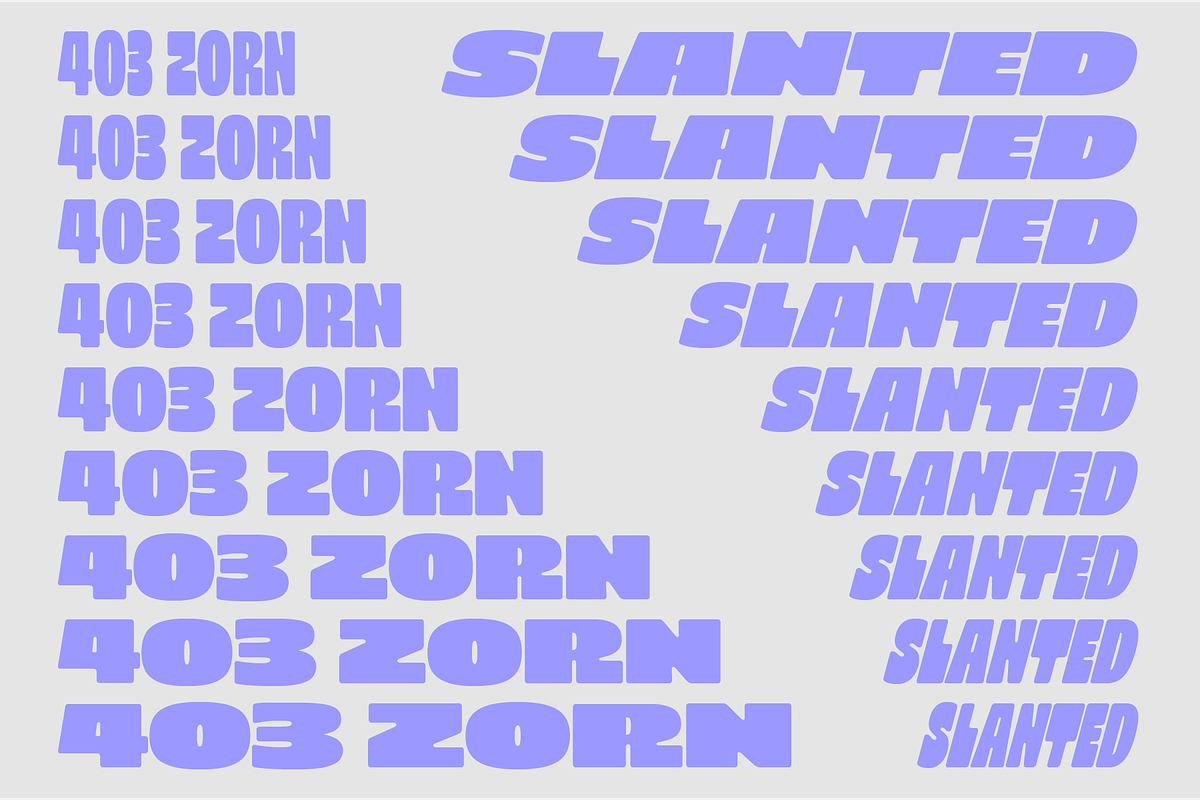 403 Zorn Variable Display Font, a Sans Serif Font by 403 Type Foundry