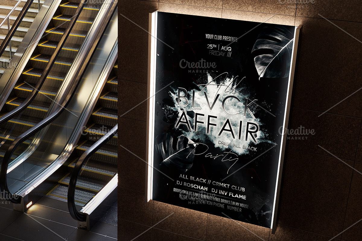 All Black Flyer, a Flyer Template by Basez Flyers