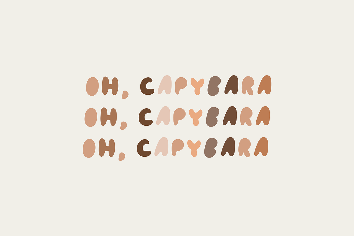 Capybara Font - Bubble Font