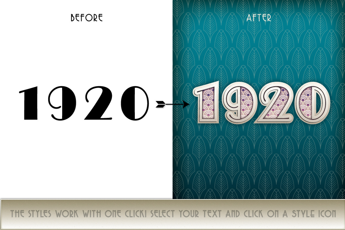 Art Deco Styles, a Layer Style Add-On by The Artifex Forge