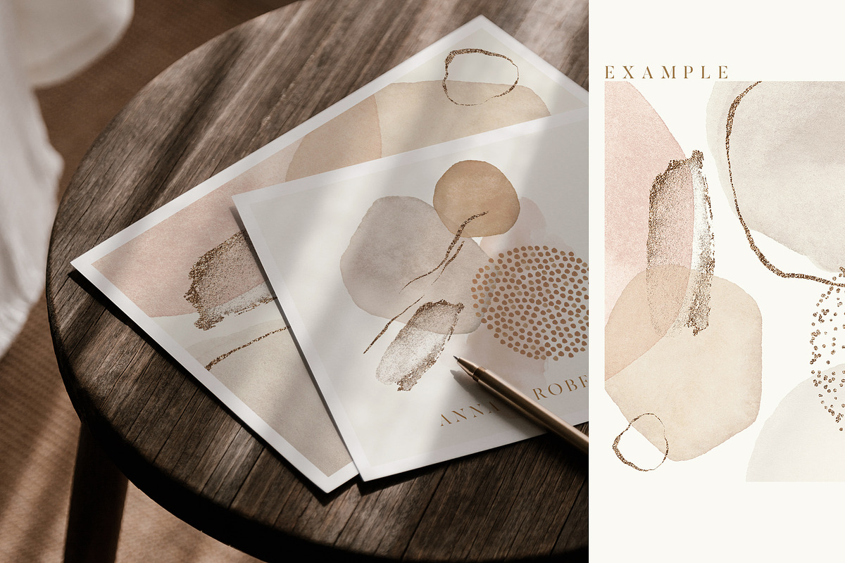 Art Abstract Watercolor Shapes, a Texture Graphic by Veris Studio