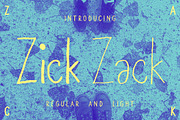 Zick Zack Condense – Regular & Light, a Script Font by Studio ZACK
