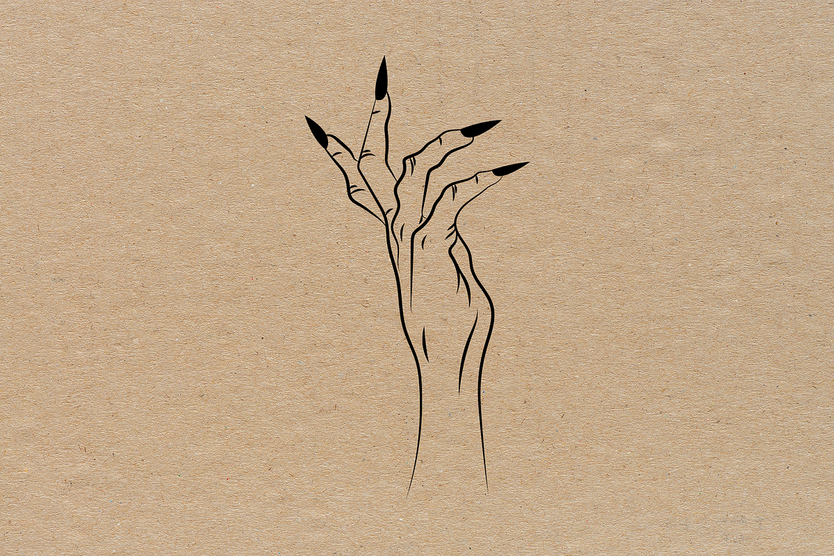 Witches Hands, a Decorative Illustration by Mila Di Art