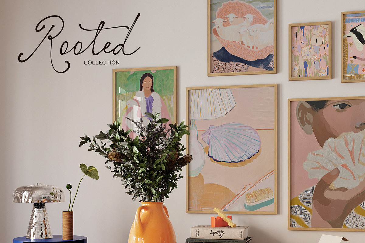 ROOTED: 100 Nature-Inspired Posters, a Background Graphic by Purple