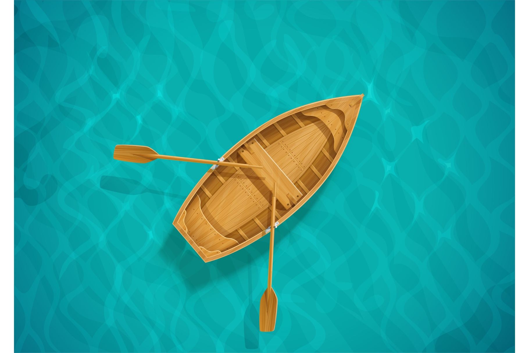 Sea water and wooden boat. Ocean, a Texture Illustration by Aleksangel